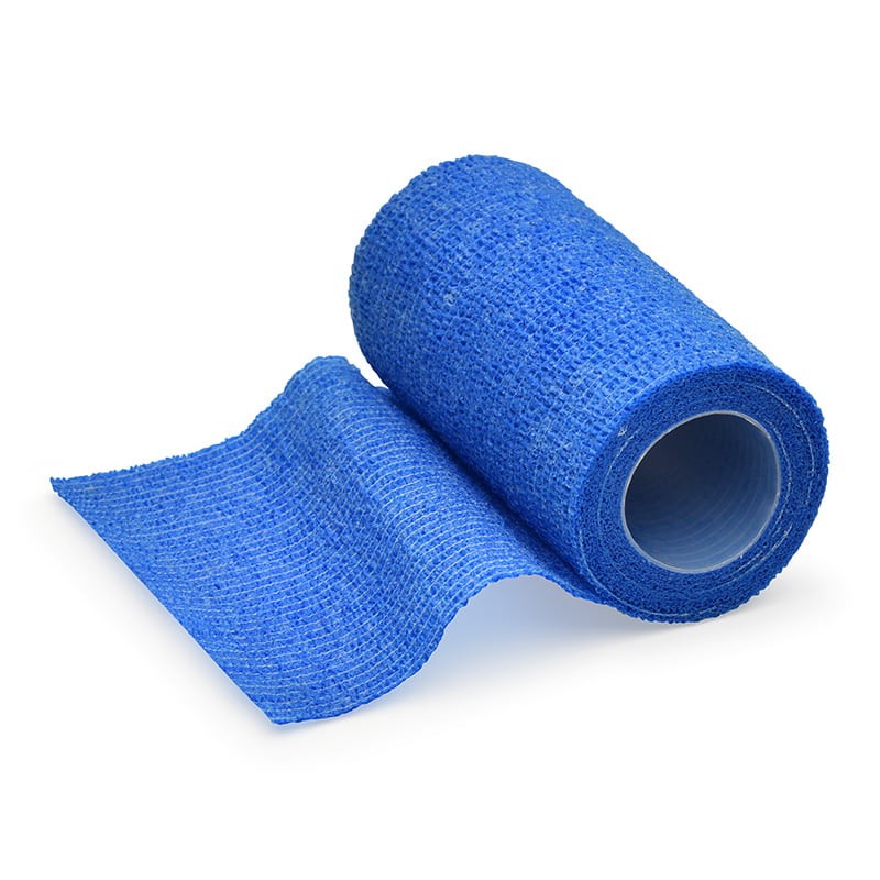 Selbsthaftende Binde Polyflex, blau, 4.5 m x 7.5 cm